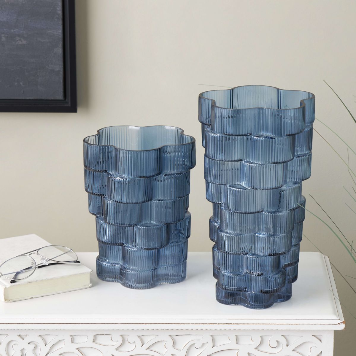 Monroe Lane Modern Glass Vase - Set of 2 | Belk