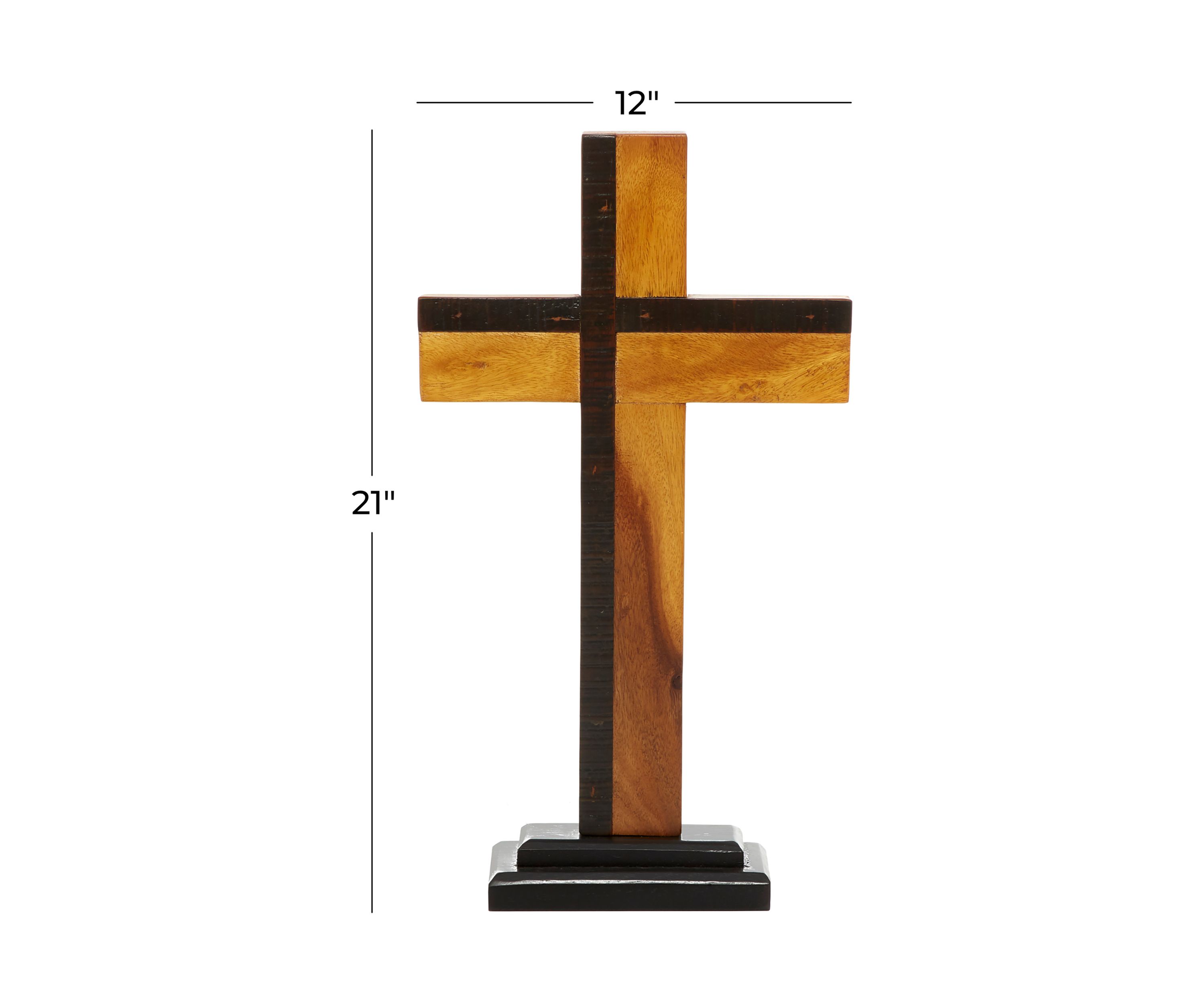 Monroe Lane Wood Natural Cross Sculpture | Belk