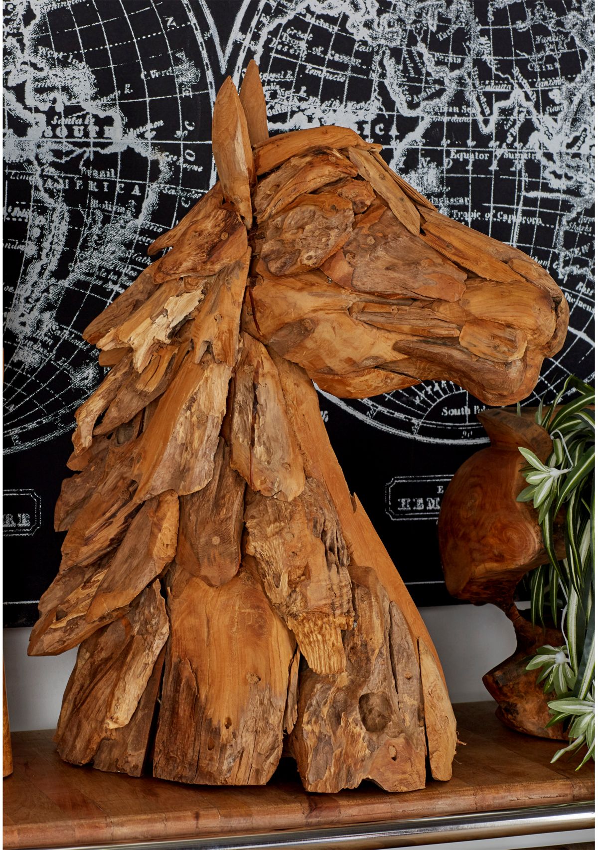 Monroe Lane Rustic Teak Wood Sculpture | Belk