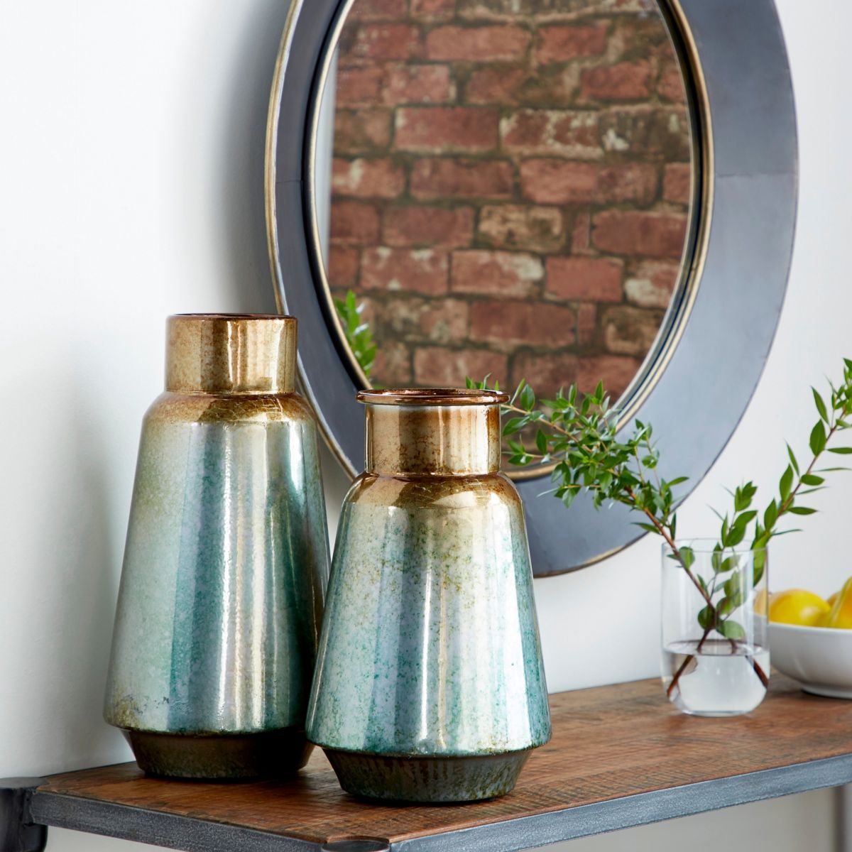 Monroe Lane Rustic Metal Vase - Set of 2 | Belk