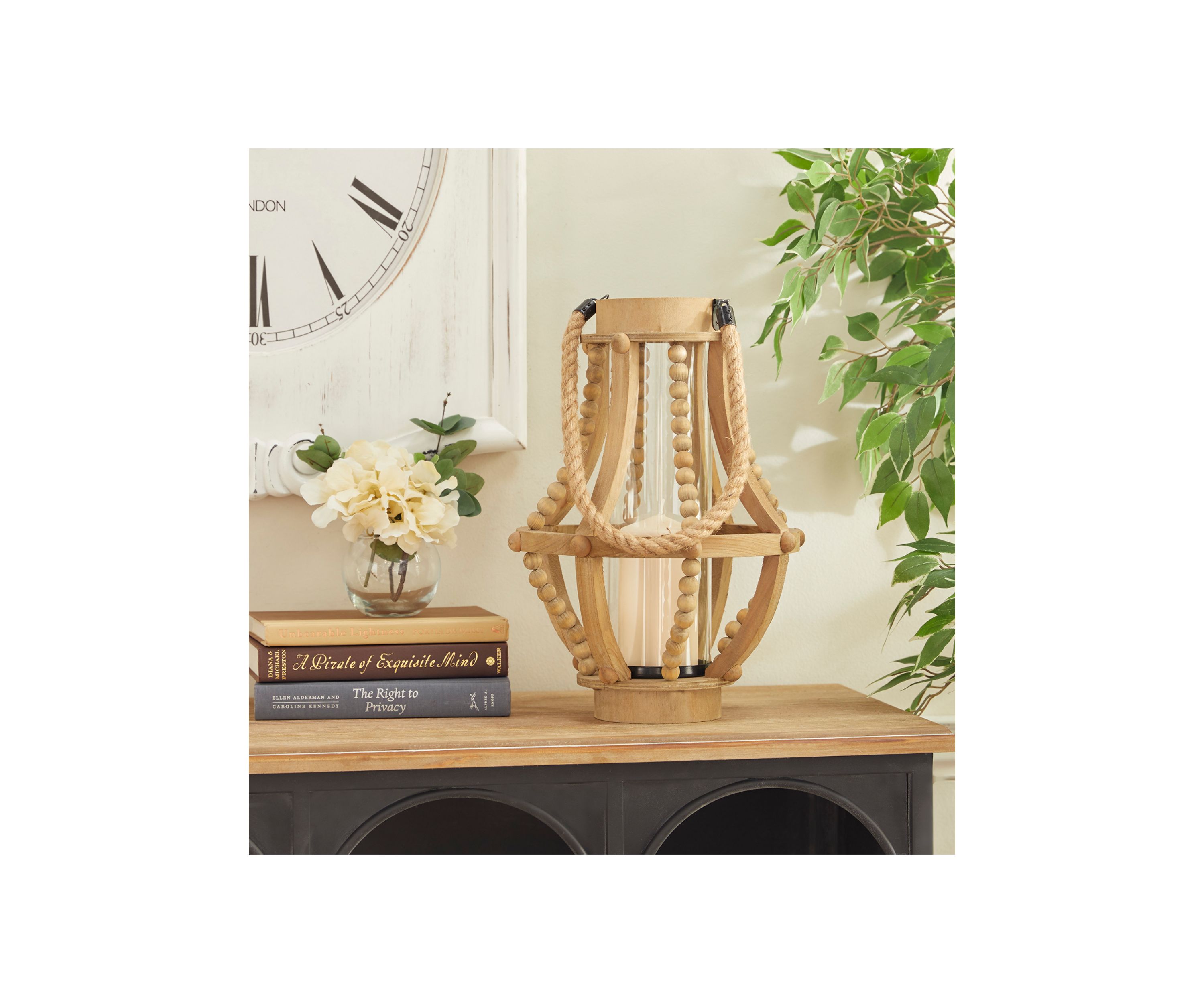 Monroe Lane Farmhouse Reclaimed Wood Candle Lantern | Belk