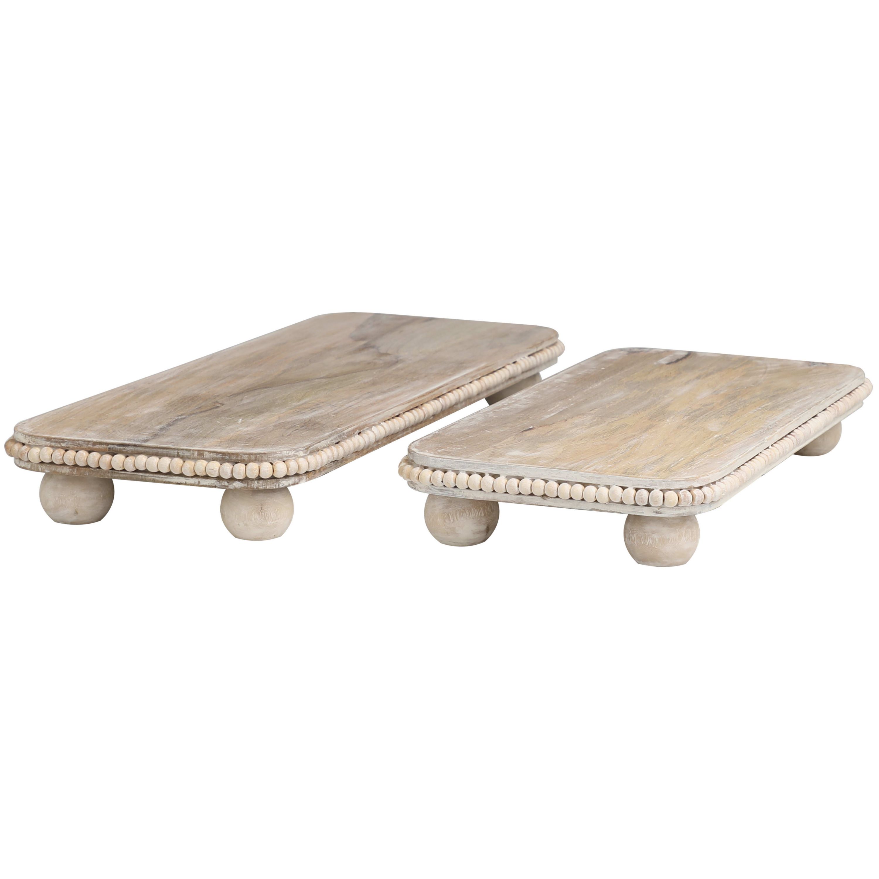 Monroe Lane Bohemian Mango Wood Tray - Set of 2 | Belk