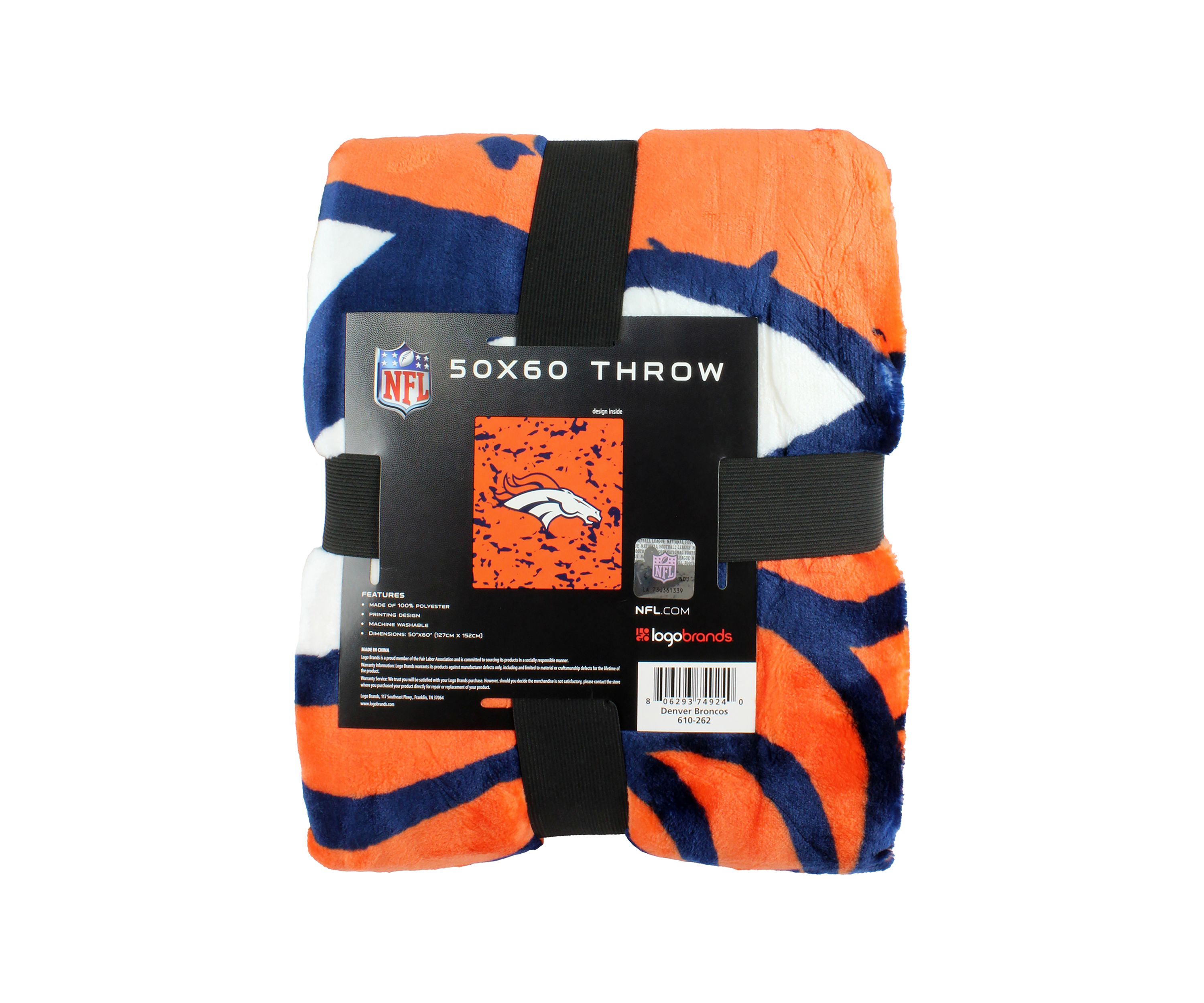 College Covers NFL Denver Broncos Raschel Knit Throw Blanket | Belk