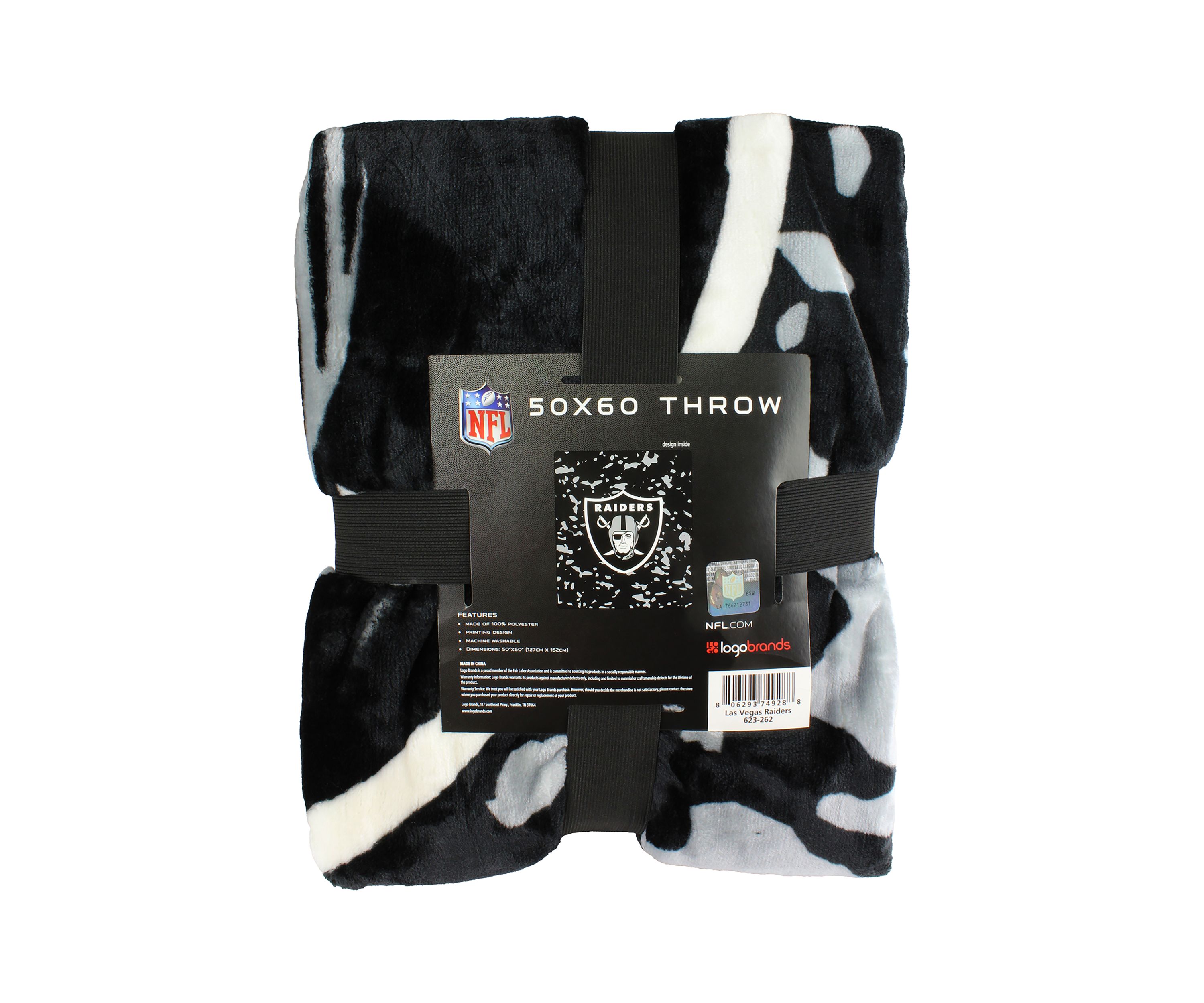 College Covers NFL Las Vegas Raiders Raschel Knit Throw Blanket | Belk