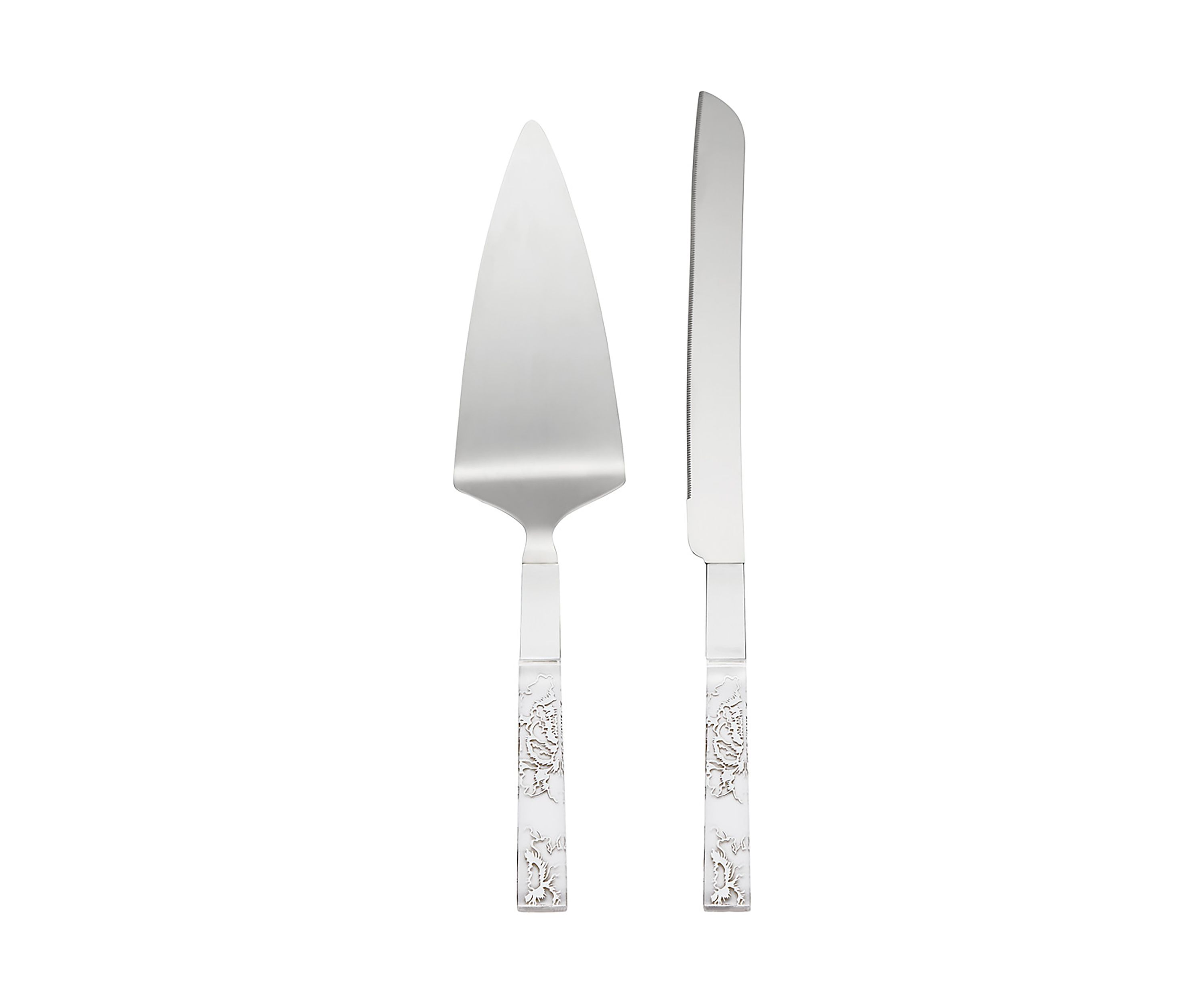 Lenox® Silver Peony 2-Piece Dessert Set | Belk