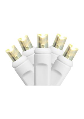 HUB 35-Count Warm White LED Wide Angle Christmas Lights - 17.5ft White ...