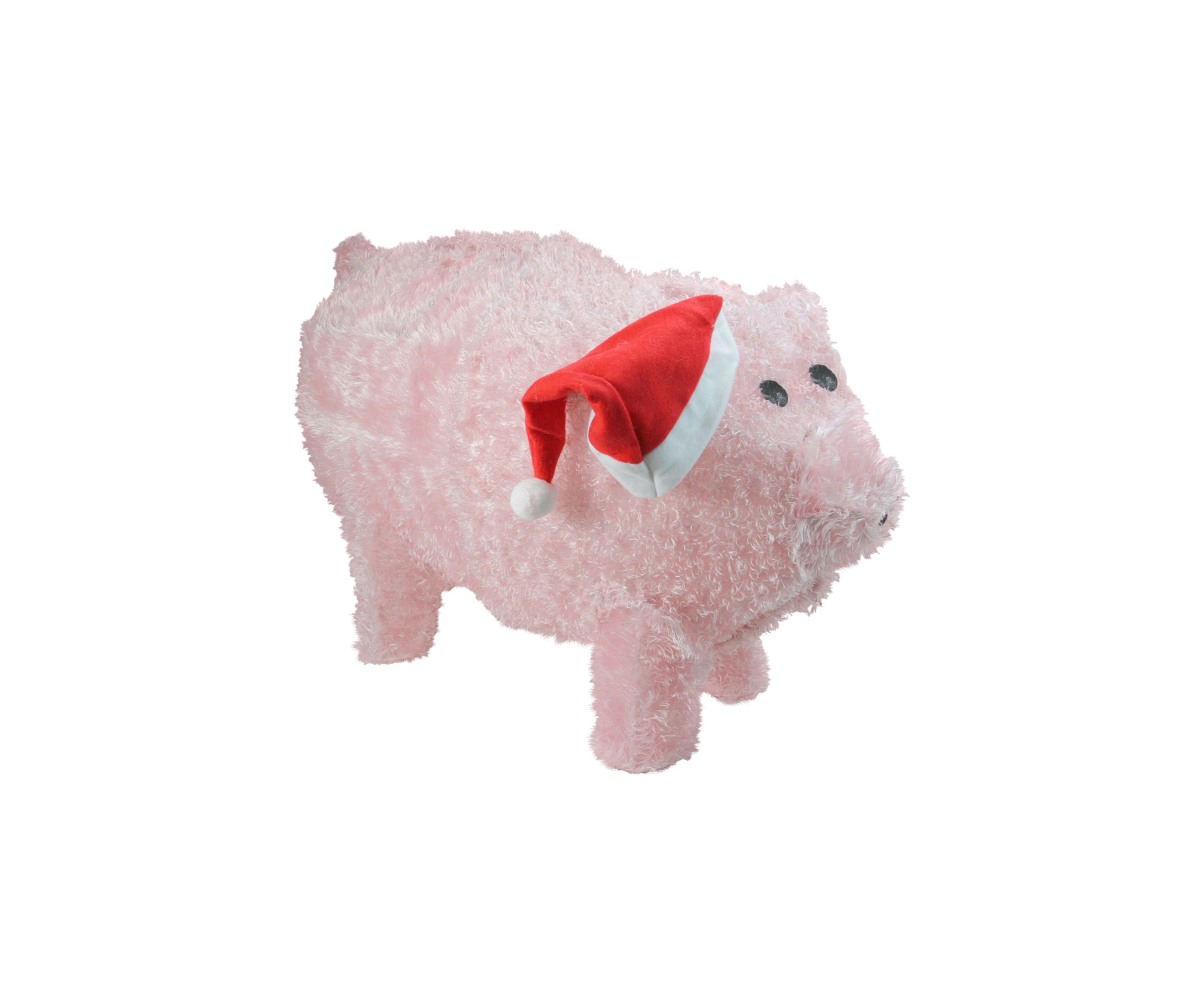 Sienna 28Inch Pink and Red LED Lighted Pig Christmas Outdoor Decoration ...