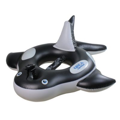 Swim Central 60" Inflatable Black and White Orca Whale Squirter ...