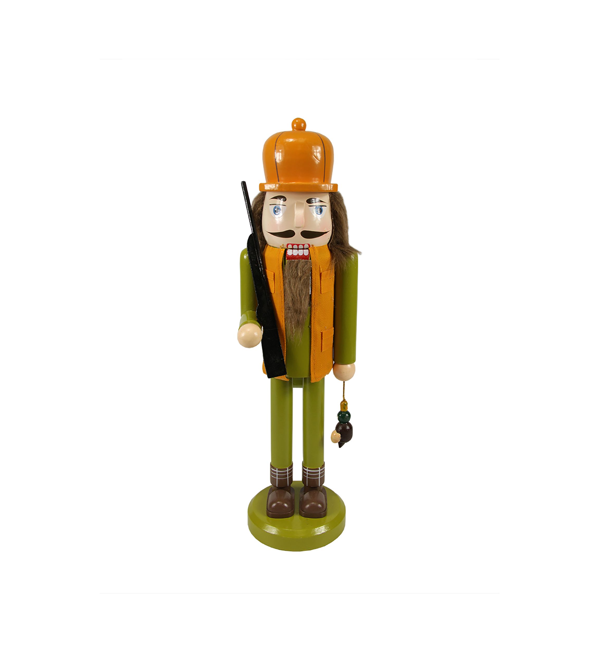 Nutcracker Factory 14Inch Green and Orange Wood Duck Hunter Christmas ...