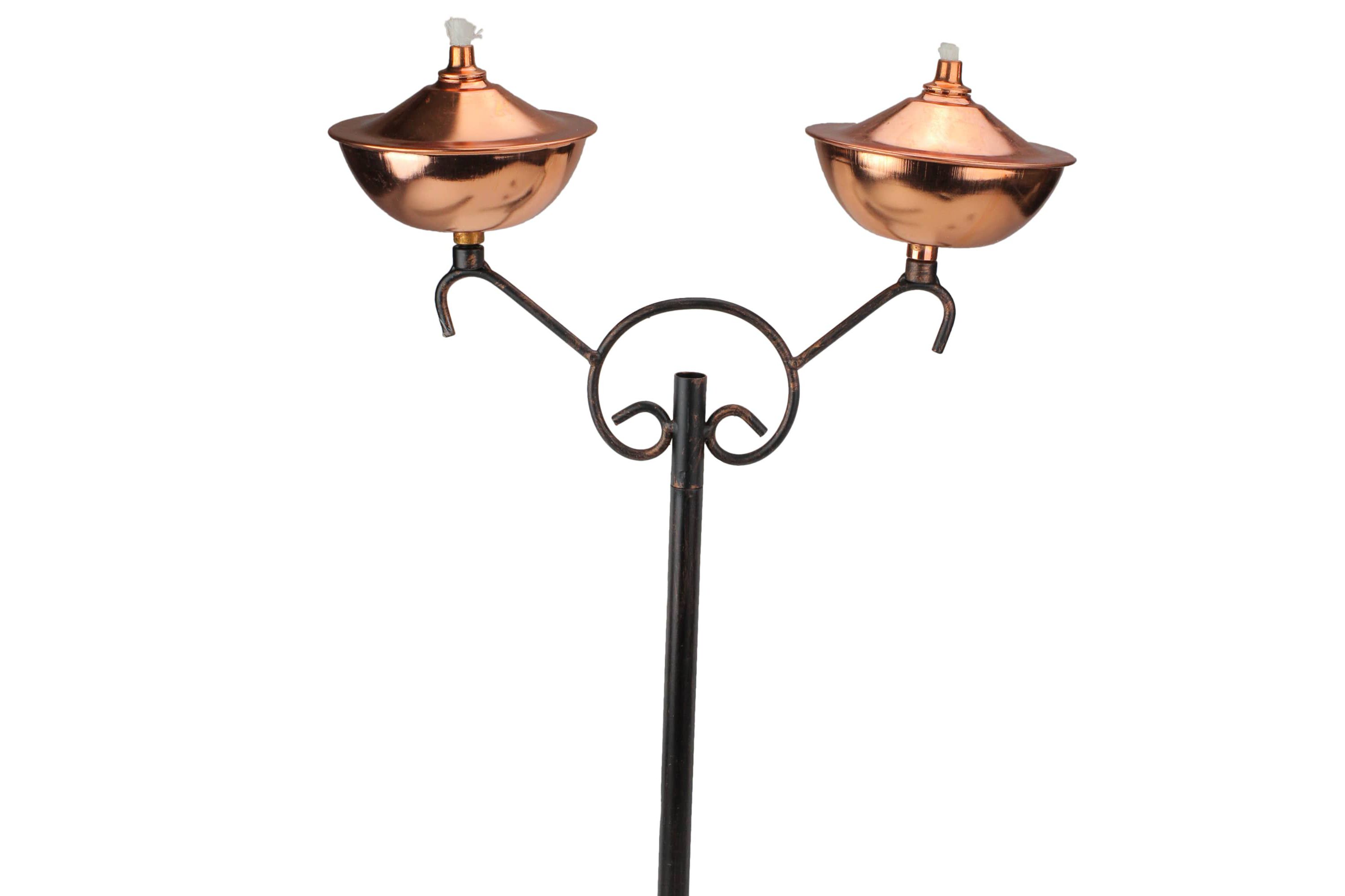 DAK 42" Shiny Sleek Copper Oil Lamp Outdoor Patio Torch | Belk