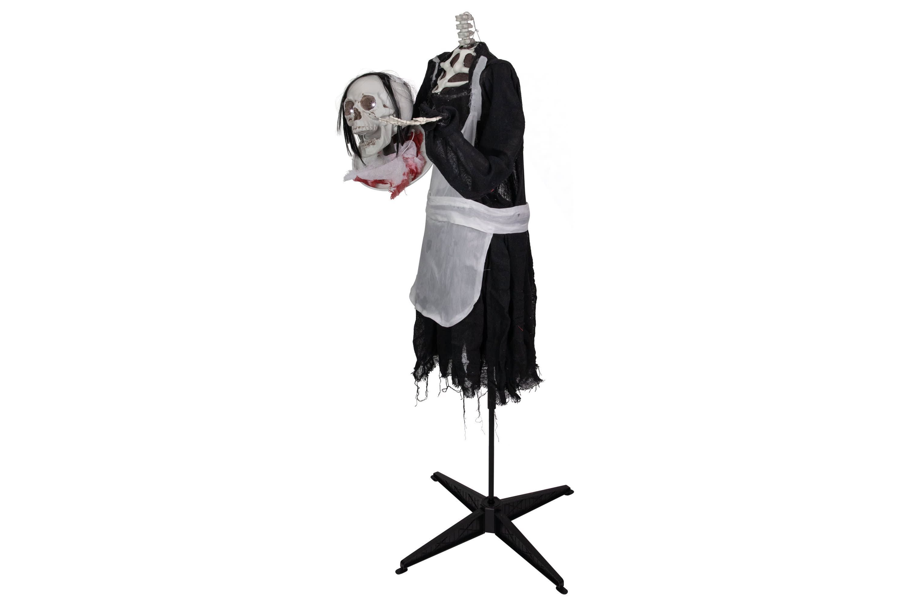Northlight 57" Animated LED Lighted Head-in-Hand Skeleton Maid ...