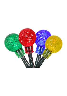 PENN 240 Multicolor LED G20 Globe Christmas Lights - 80 ft Green Wire ...