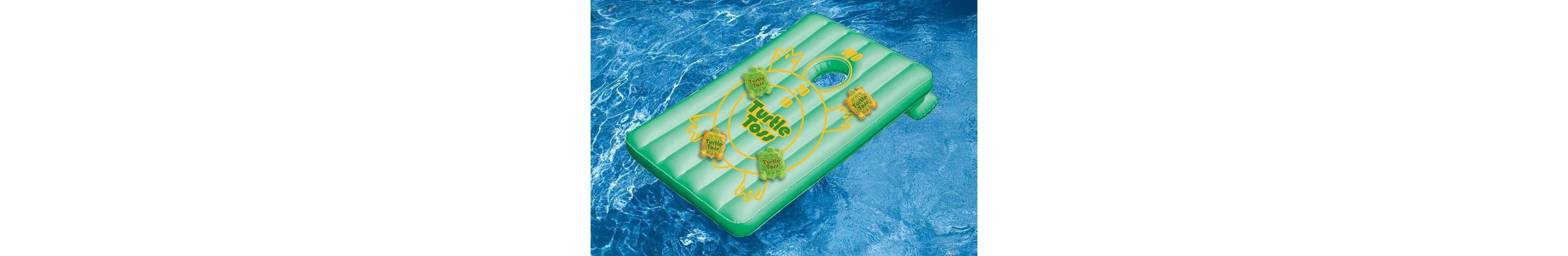 Swim Central 36" Green Inflatable Turtle Toss Corn-Hole Target Swimming ...
