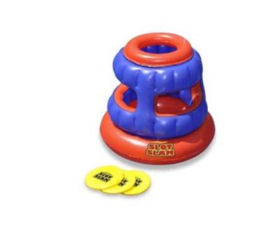Swim Central 30" Orange and Blue Inflatable Slot Slam Floating Foam ...