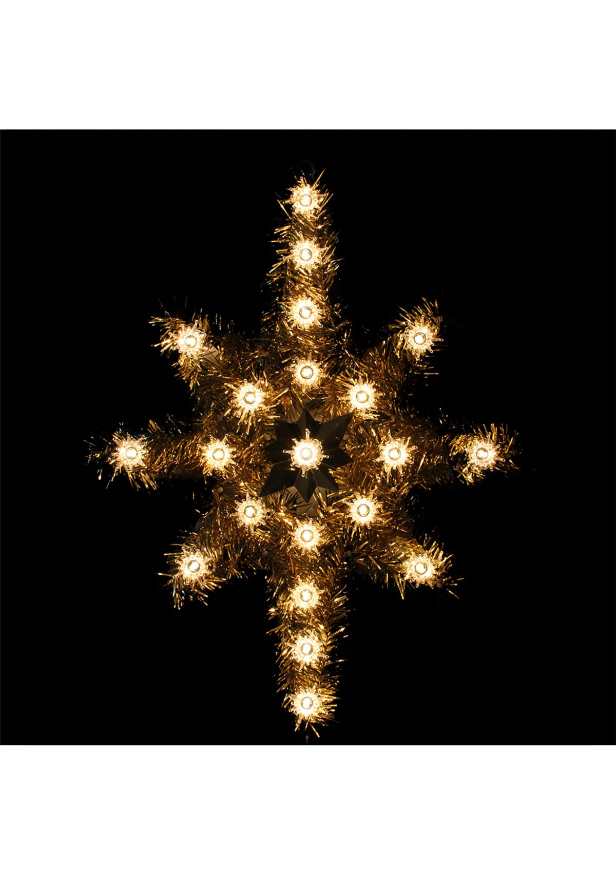 Northlight 21Inch Gold Star of Bethlehem Christmas Tree Topper - Clear ...