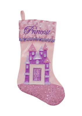 Northlight 20Inch Pink and Purple Glitter Princess Christmas Stocking ...