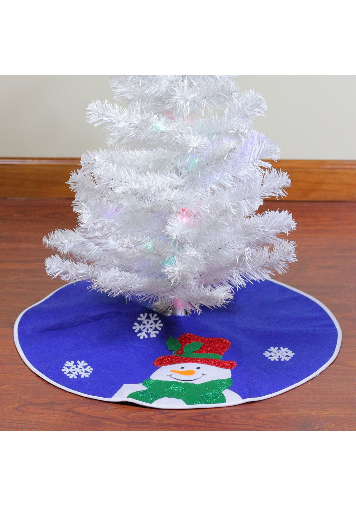 Northlight 20Inch Blue and White Embroidered Snowman Mini Christmas ...