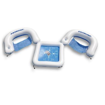 Pool Central 3-Piece Inflatable Poker Table and Chairs with Waterproof ...