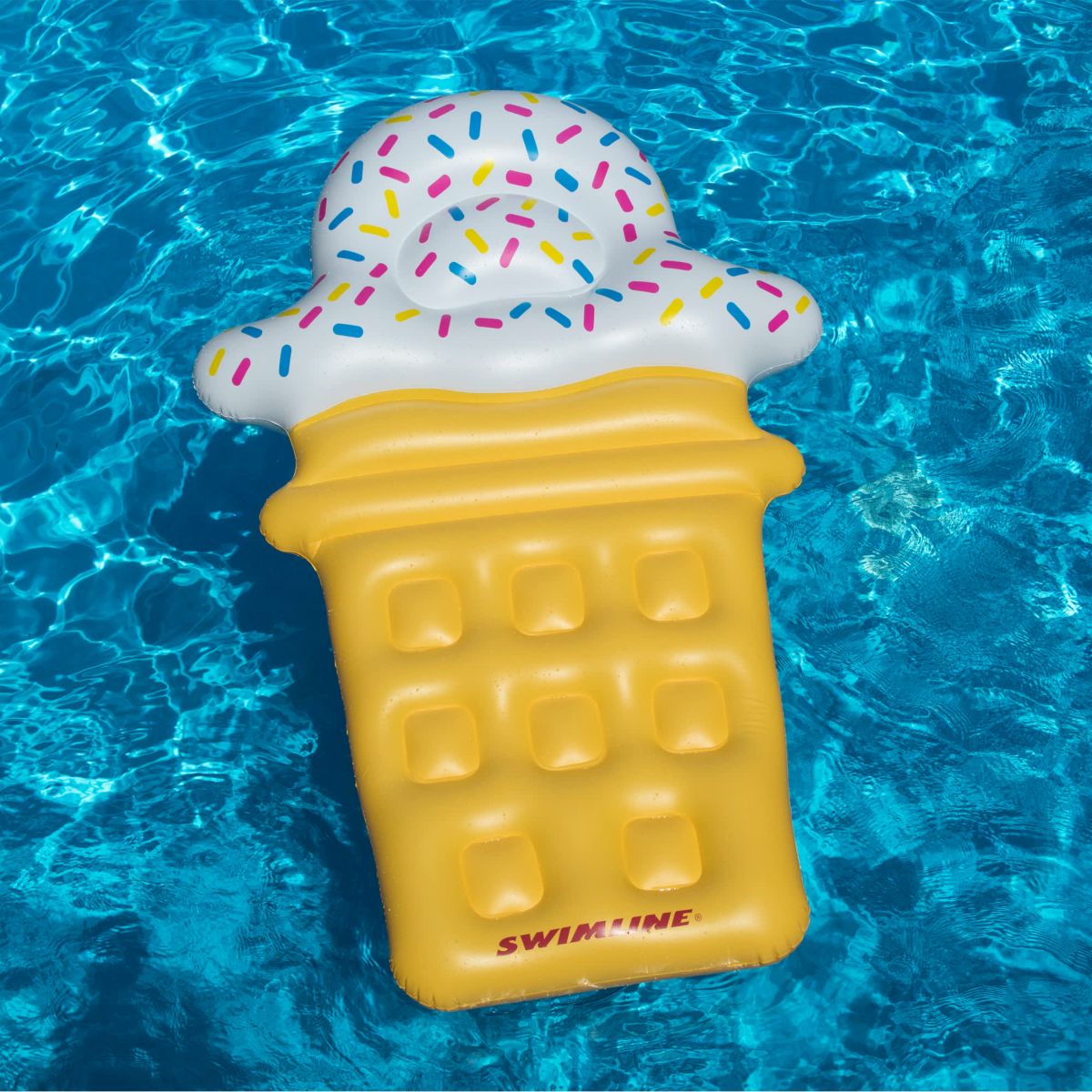 Swim Central 72" Inflatable Ice Cream Cone Swimming Pool Lounge Raft | Belk