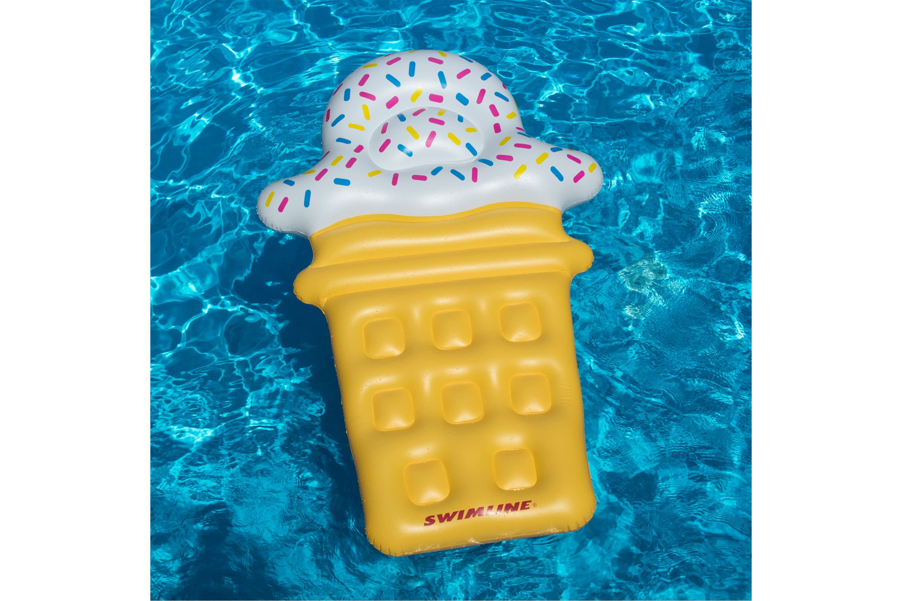 Swim Central 72" Inflatable Ice Cream Cone Swimming Pool Lounge Raft | Belk