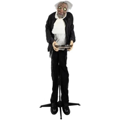 Northlight 5.5' LED Lighted Animated Butler with Sound Halloween ...