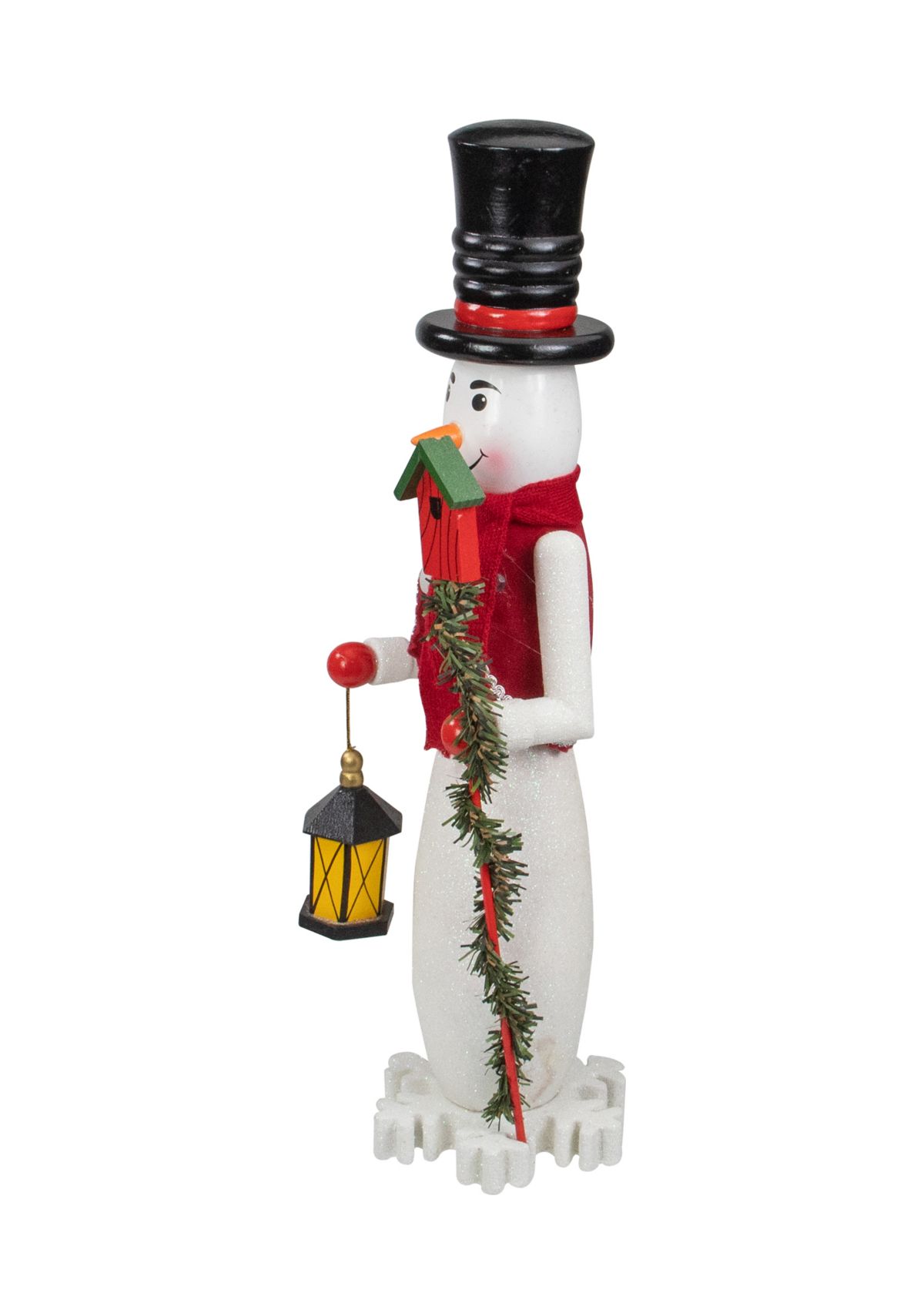 Northlight 18Inch White and Red Wooden Snowman Christmas Nutcracker | Belk