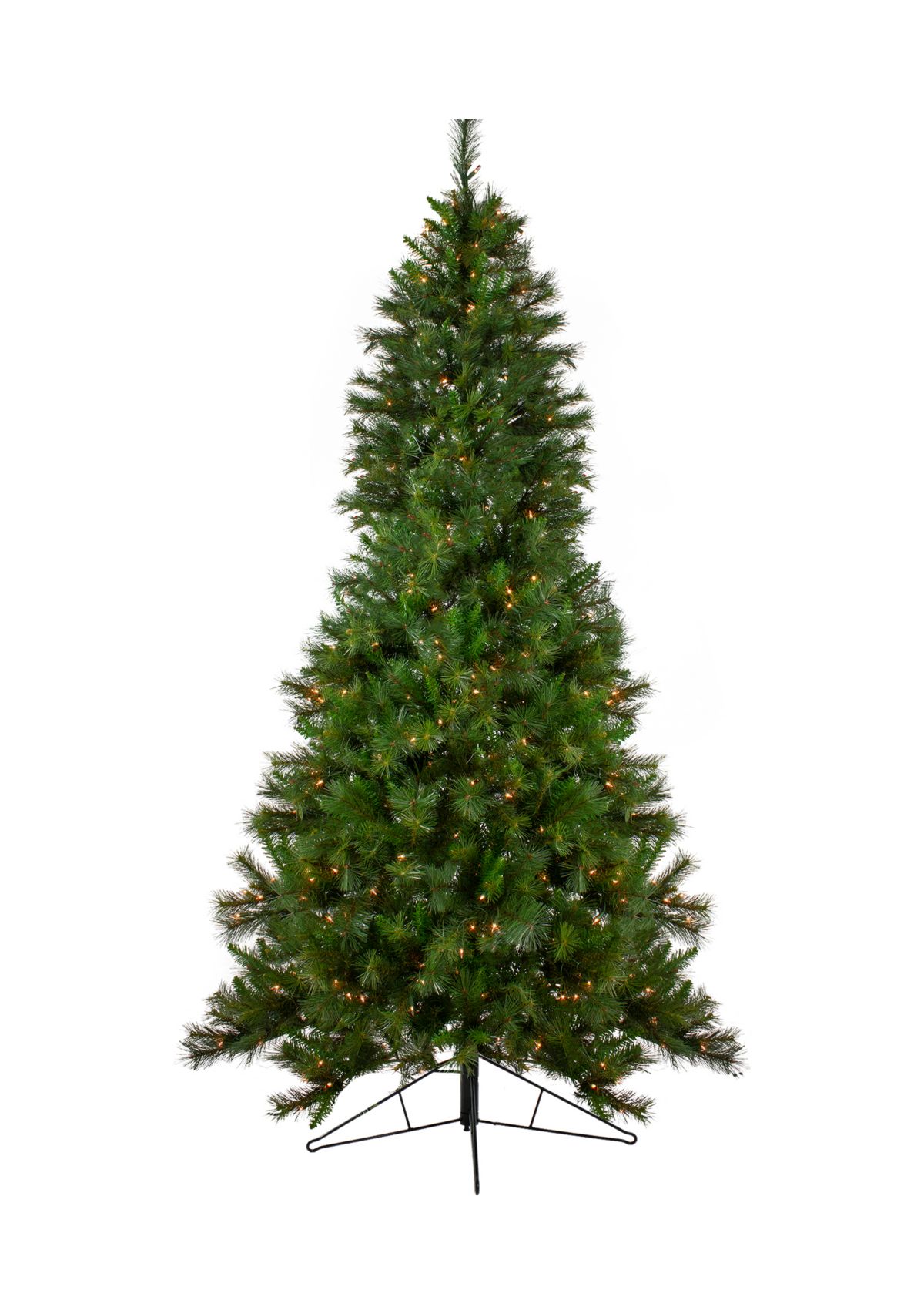 Northlight 7.5' Pre-Lit Slim Canyon Pine Half Wall Artificial Christmas ...
