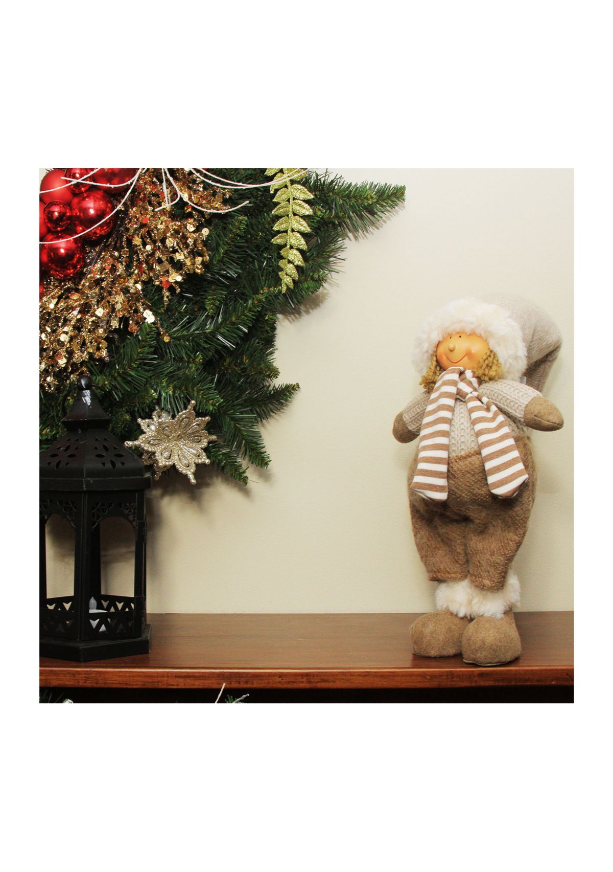 Northlight 12Inch Gray and Brown Champagne Boy in Pants Christmas ...