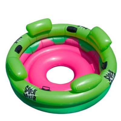 Swim Central 75" Bright Green and Pink Inflatable Shock Rocker Swimming ...