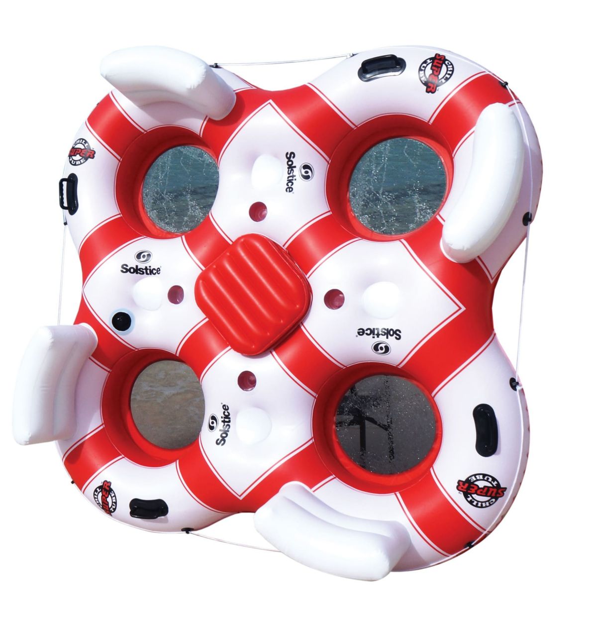 Swim Central 78-Inch White and Red Solstice Super Chill Quarto Swimming ...