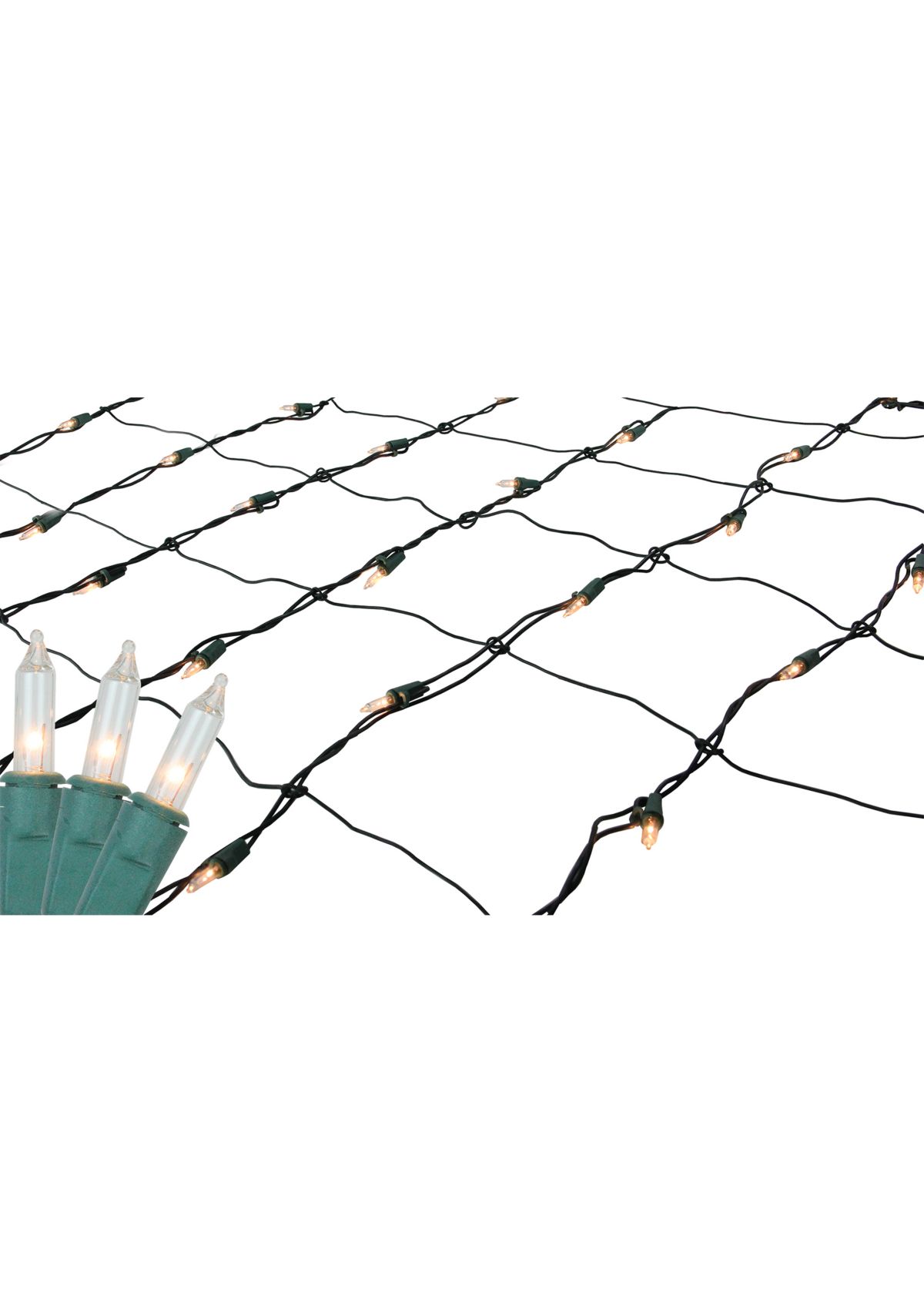 Northlight 4' x 6' Clear Mini Incandescent Christmas Net Lights - Green ...