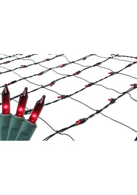 Northlight 4' x 6' Red Mini Incandescent Net Style Christmas Lights ...