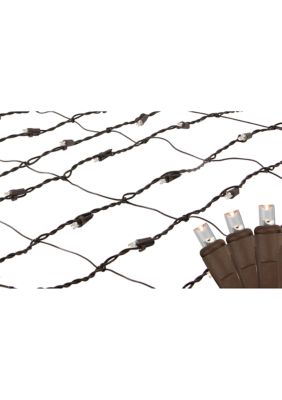 Northlight 2' x 8' Clear LED Tree Trunk Wrap Net Style Christmas Lights ...