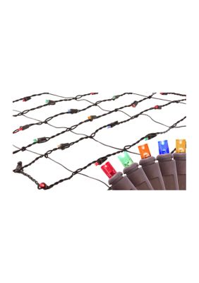 Northlight 2' x 8' Multi-Color LED Net Style Christmas Lights - Brown ...