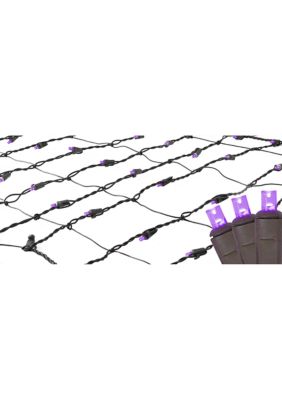 Northlight 2' x 8' Purple LED Tree Net Style Trunk Wrap Christmas ...