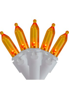 Northlight 100-Count Orange LED Mini Christmas Lights 4Inch Spacing ...