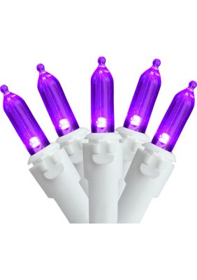 Northlight 100ct Purple LED Mini Christmas Lights White Wire 33 feet | belk
