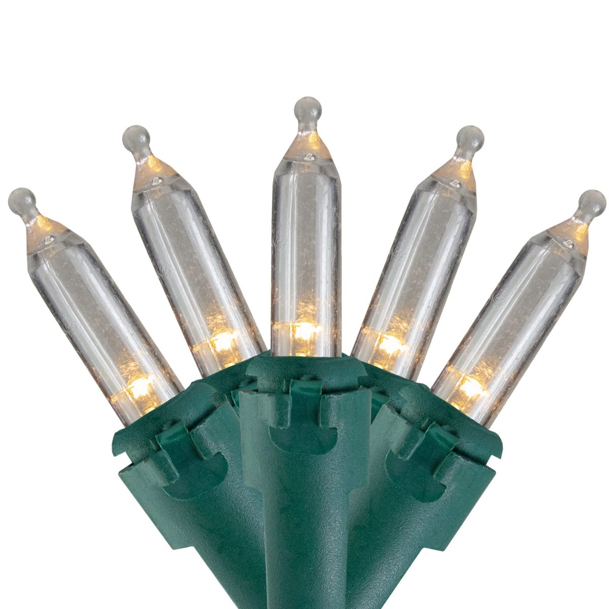 Northlight 50-Count Warm White LED Mini Christmas Lights 16.25ft Green ...