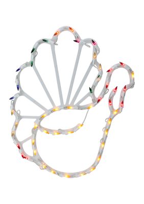 Gordon Companies 18 inch Lighted Turkey Thanksgiving Window Silhouette ...