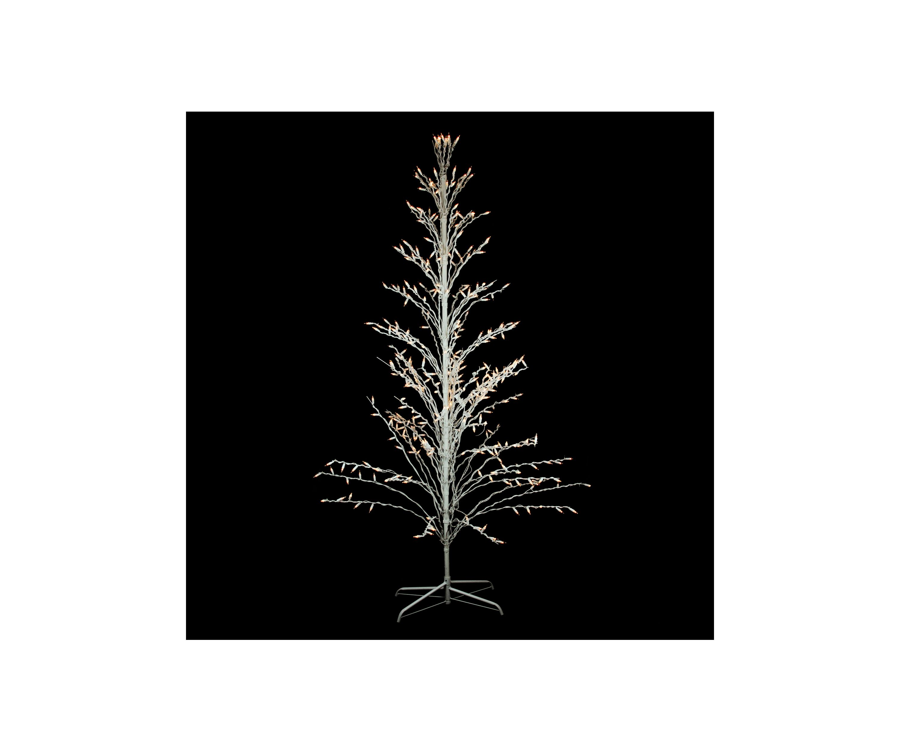 Northlight 4' White Lighted Christmas Cascade Twig Tree Outdoor ...