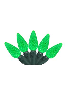 Northlight 70 Green LED C6 Christmas Lights - 23 ft Green Wire | belk
