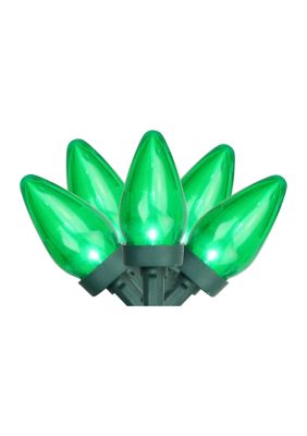 Northlight 25 Green LED C7 Christmas Lights - 16 ft Green Wire | belk