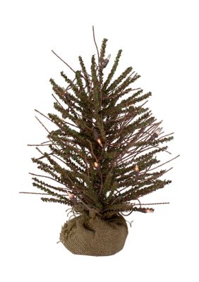 Northlight 18Inch Pre-Lit Potted Warsaw Twig Artificial Christmas Tree ...