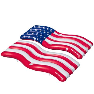 Swimline American Flag Patriotic Inflatable Swimming Pool Floats - 72.5 ...