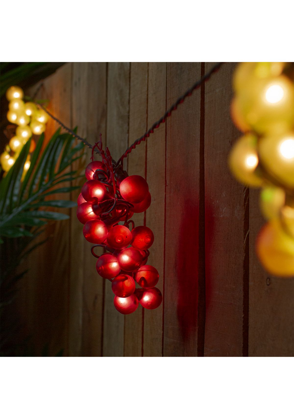 Northlight 5-Count Red and Green Grape Cluster String Light Set 8ft ...