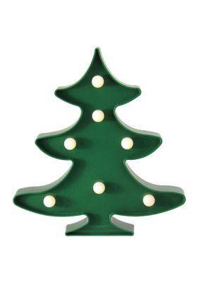 Northlight 8.75Inch Green Christmas Tree Marquee Wall Sign | belk