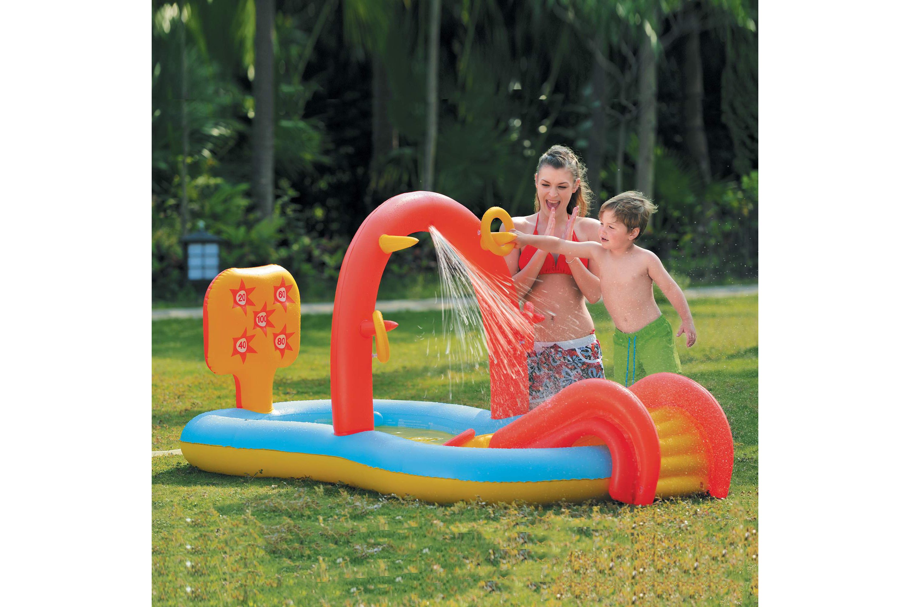 Pool Central 7.25' Inflatable Children's Interactive Water Play Center ...