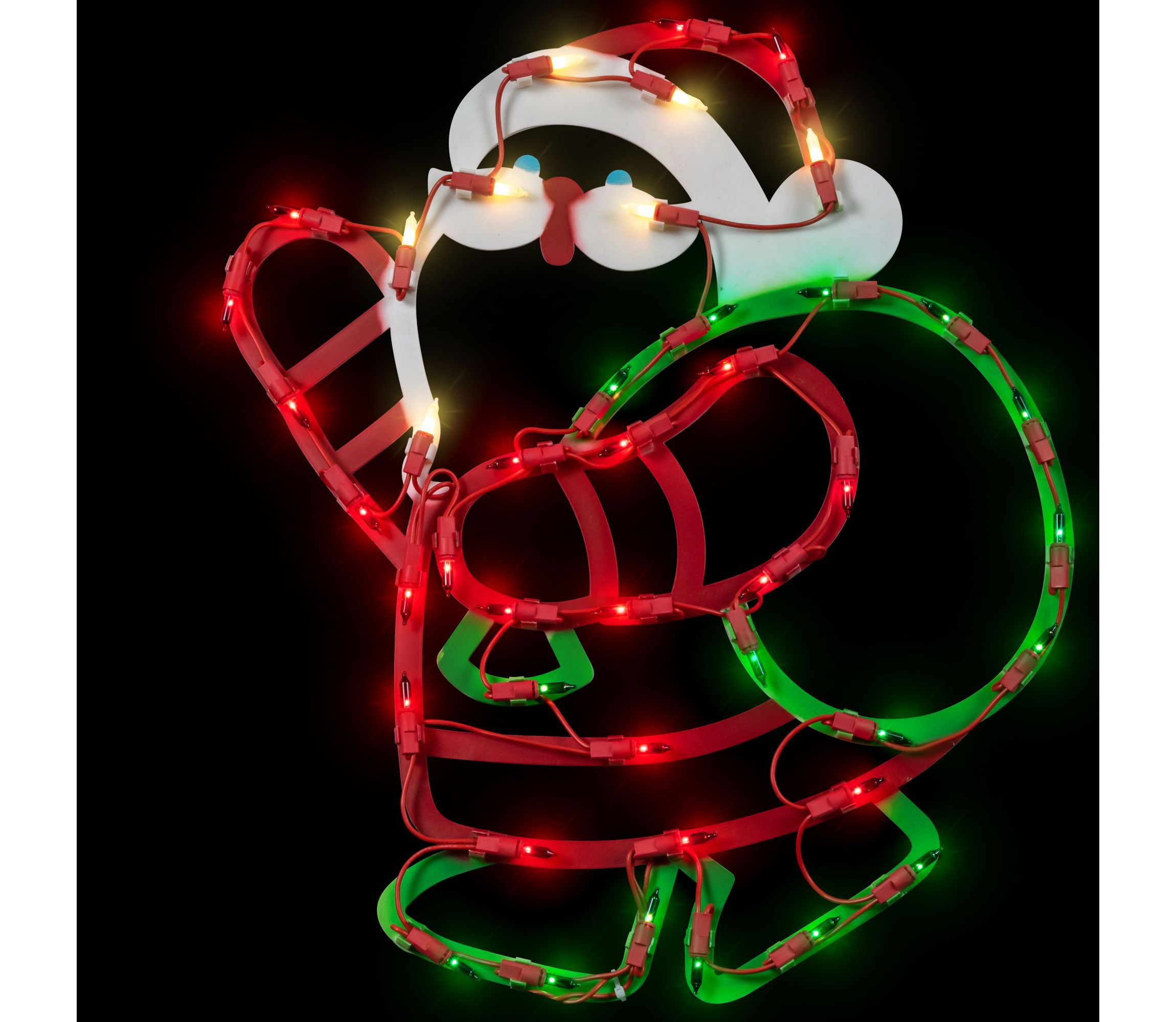 Northlight 17.5" Lighted Santa Claus with Gift Sack Outdoor Christmas ...