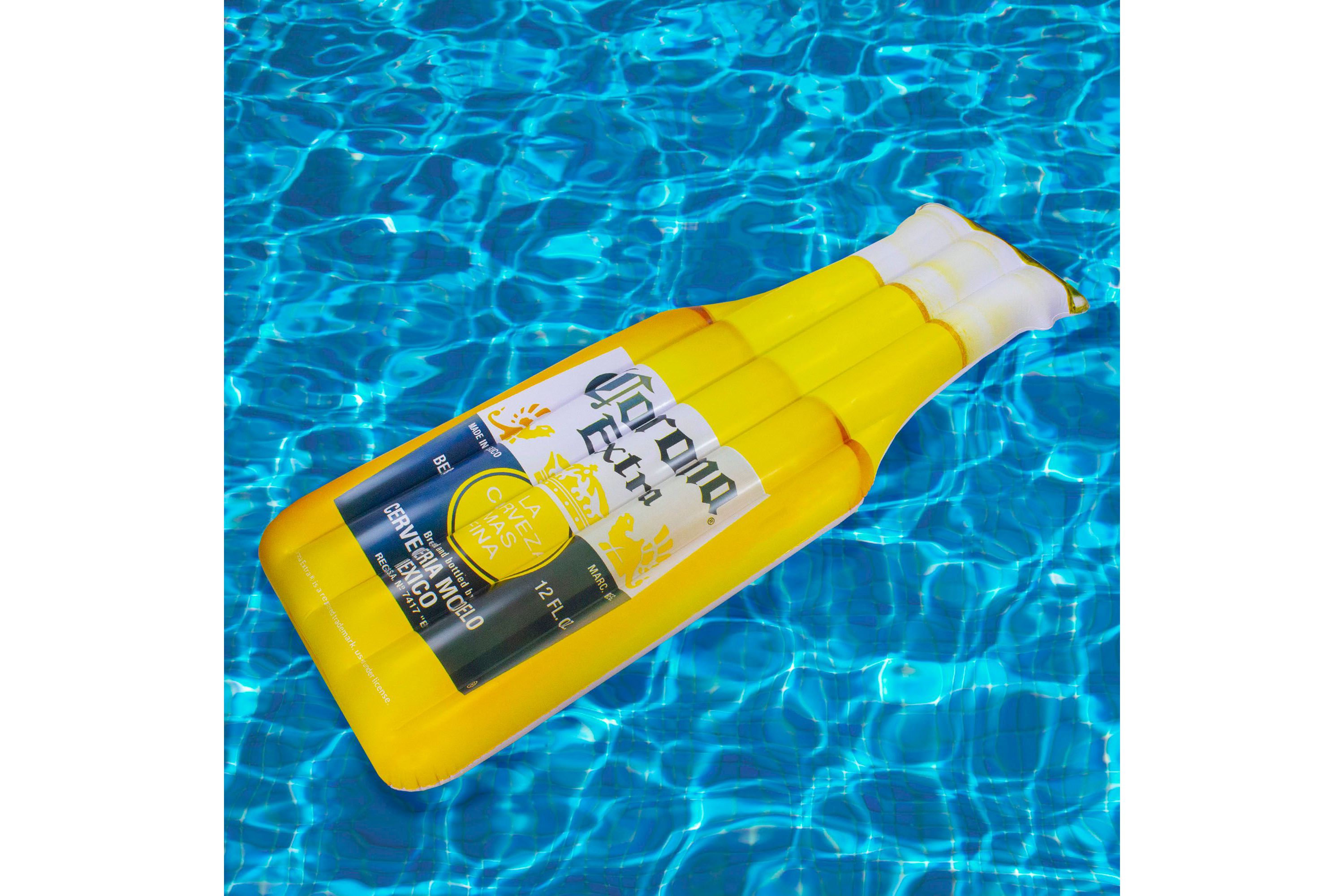 Northlight 86" Corona Yellow and Blue Inflatable Beer Bottle Pool Float ...