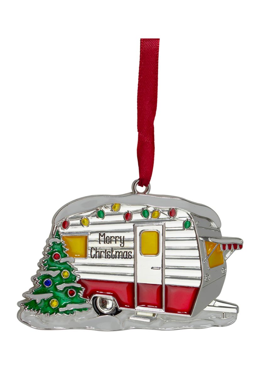Northlight 3.5Inch Silver Plated Camper with European Crystals ...